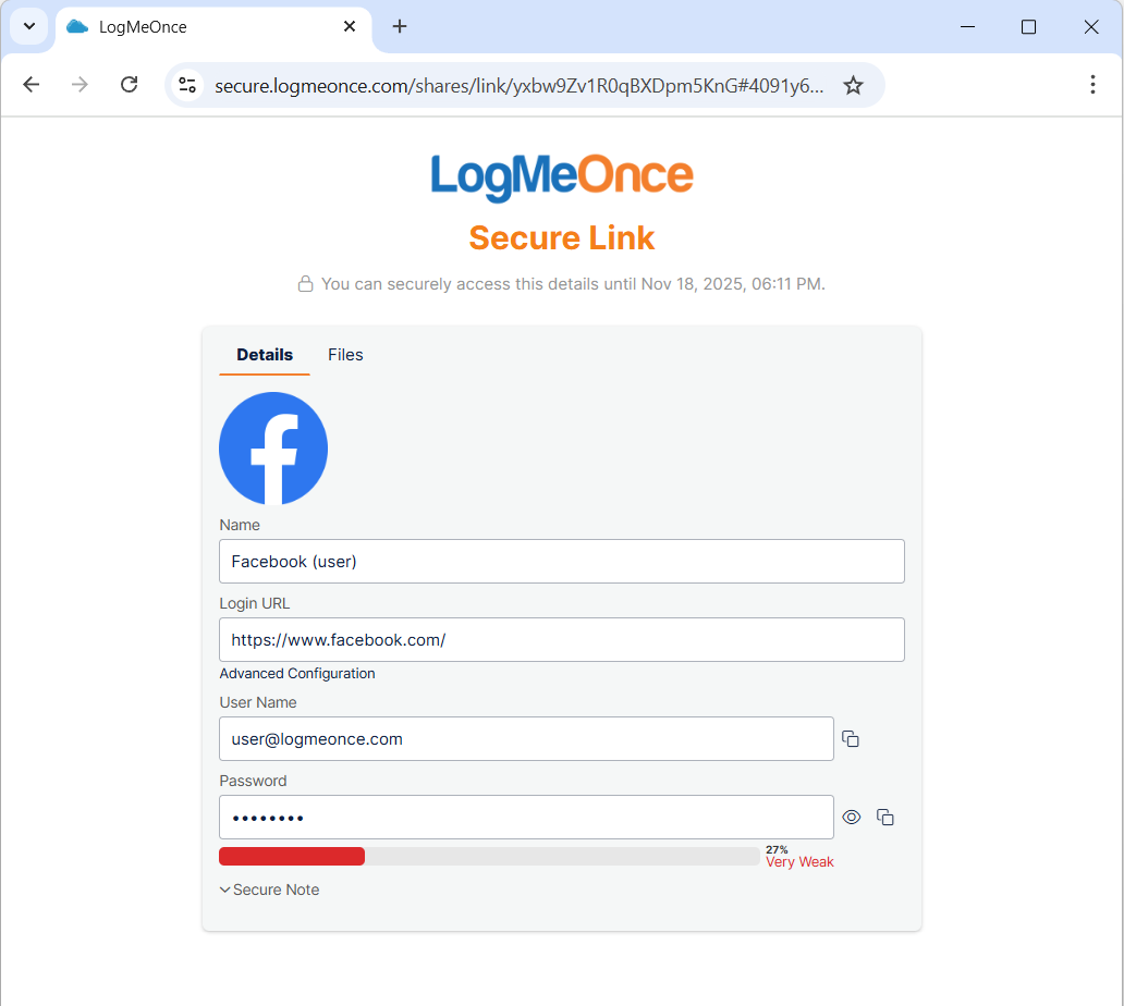 How to Use Secure Link – LogmeOnce